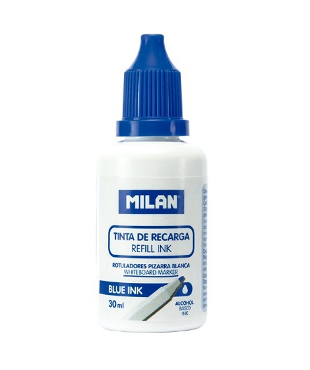 MİLAN 30 ml bottles of blue refill ink for whiteboard markers
